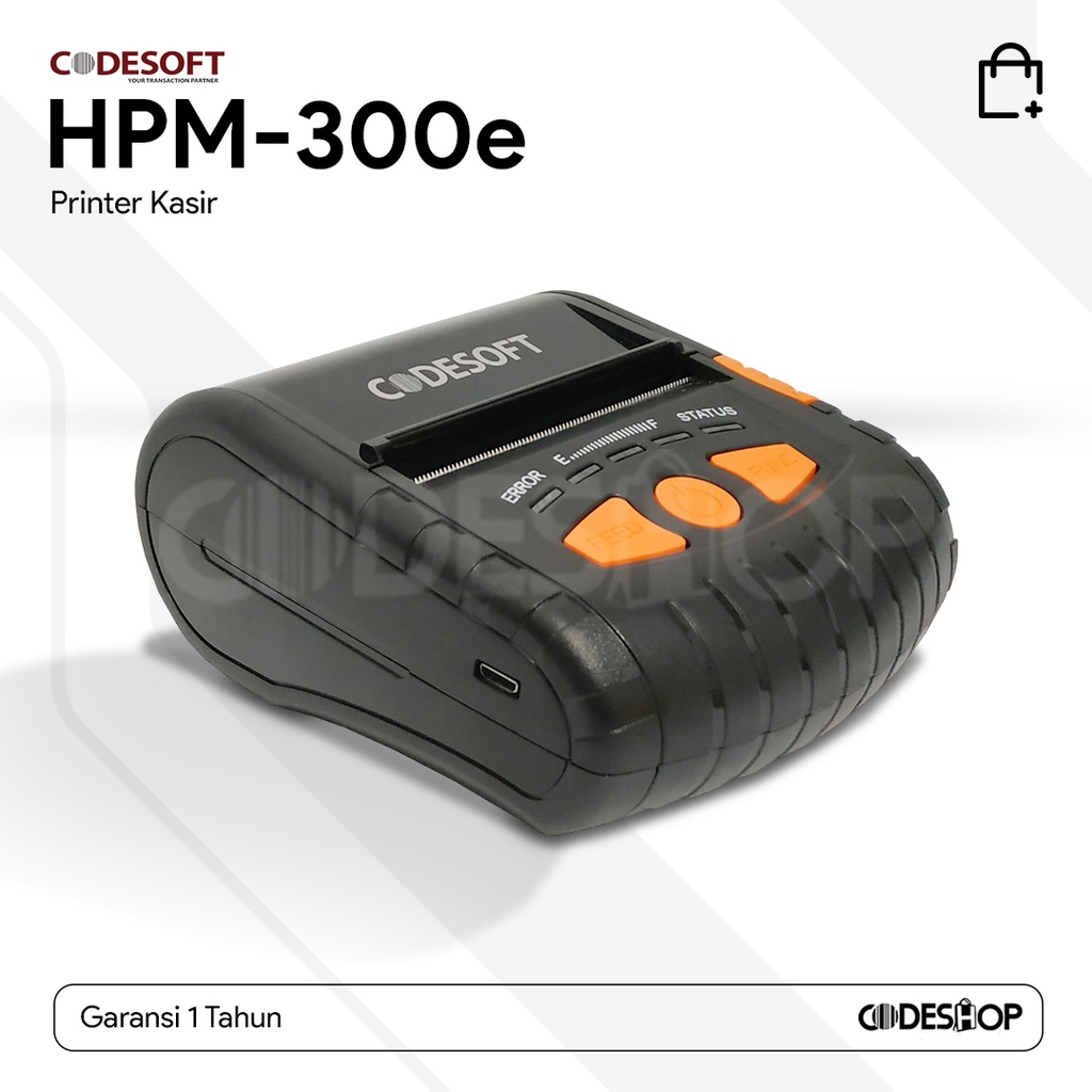 Jual Printer Portable Bluetooth Codesoft HPM 300 Cetak Kertas 80mm ...