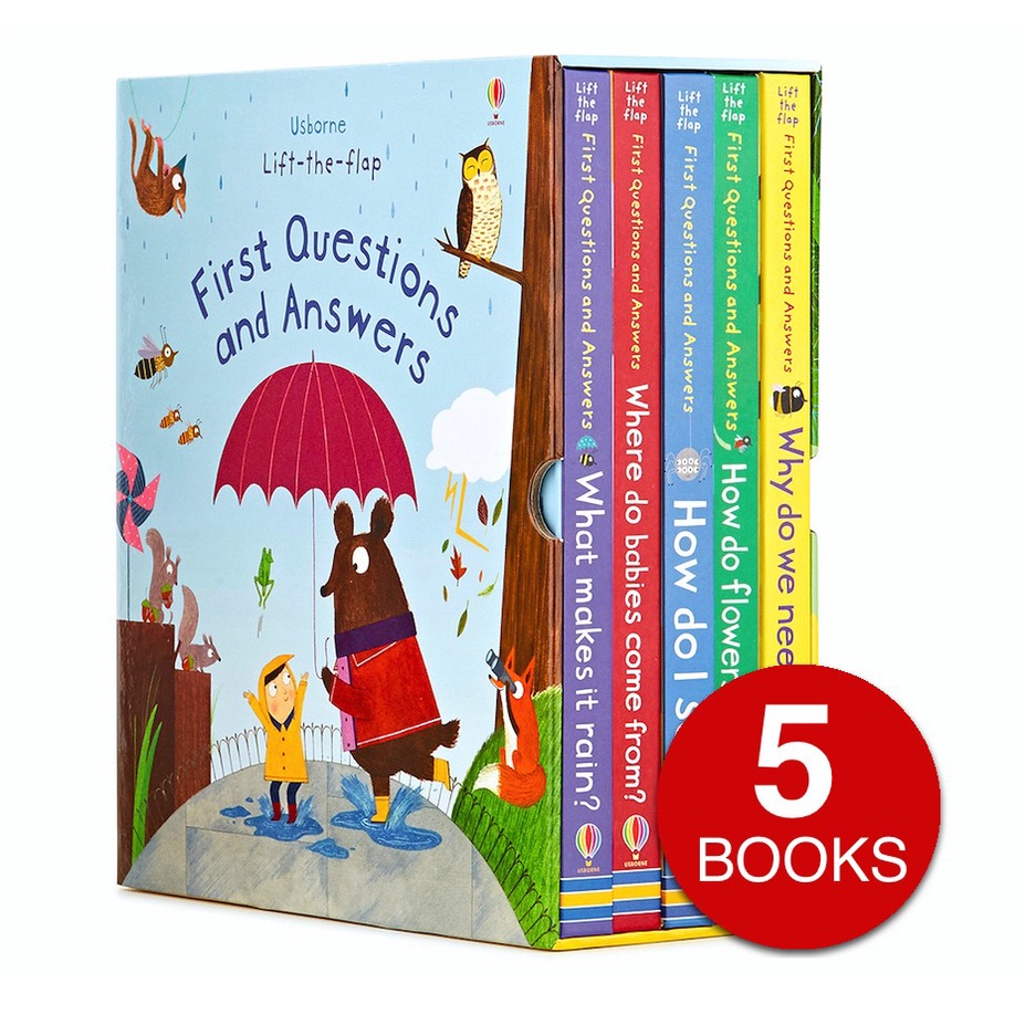 Jual Usborne Lift-The-Flap First Questions And Answers Box Set (5 Books ...