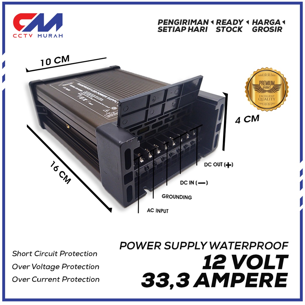 Jual POWER SUPPLY 12V/ 33.3A 400W || Type PS-PS400W || POWER SUPPLY 12V/ 33.3A Indoor/Outdoor ...