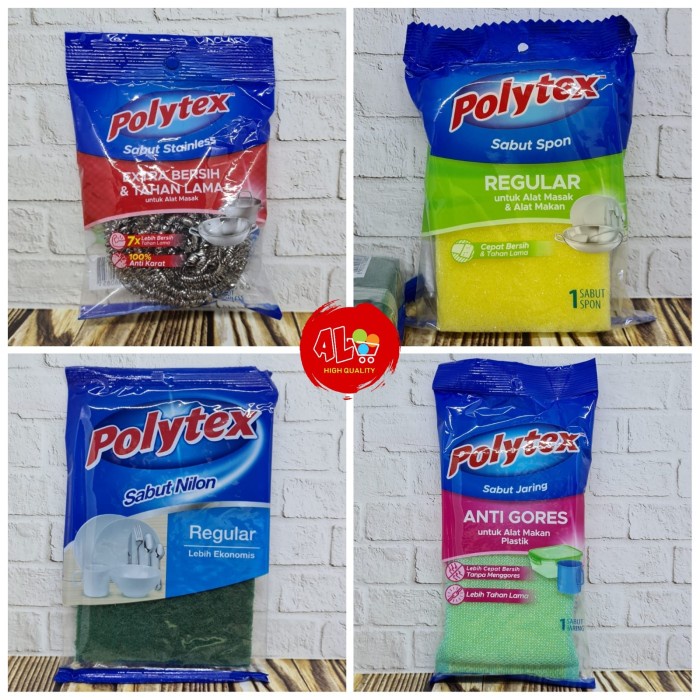 Jual [Sabut] Polytex Sabut Spon Jaring Anti Gores Kawat Stainless Sabuk ...