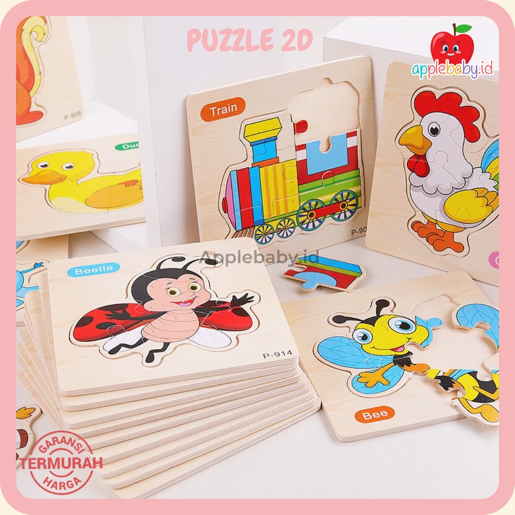 Jual Puzzle Kayu 2D Mainan Edukasi Anak Wooden Puzzle Mini Puzzle Kayu ...