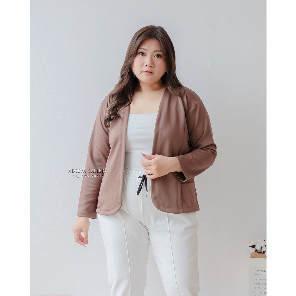 Jual ADEEVA Korean Blazer Scuba Jumbo | Shopee Indonesia