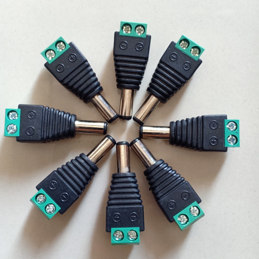 Jual CONNECTOR DC MALE JACK CCTV KONEKTOR POWER 5V 9V 12V 24V GITAR ...