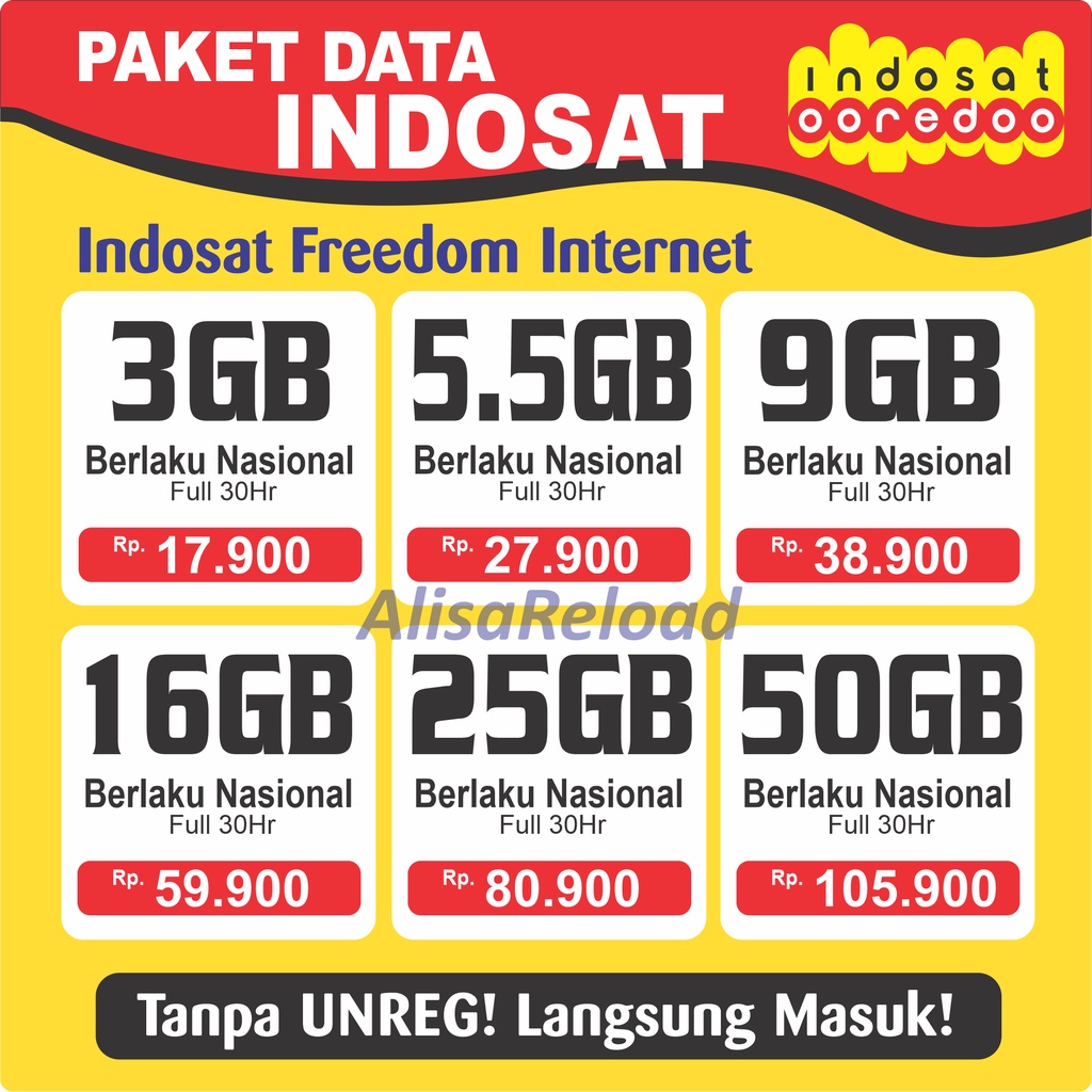 Jual Promo Paket Data Indosat Freedom Internet Murah | Shopee Indonesia