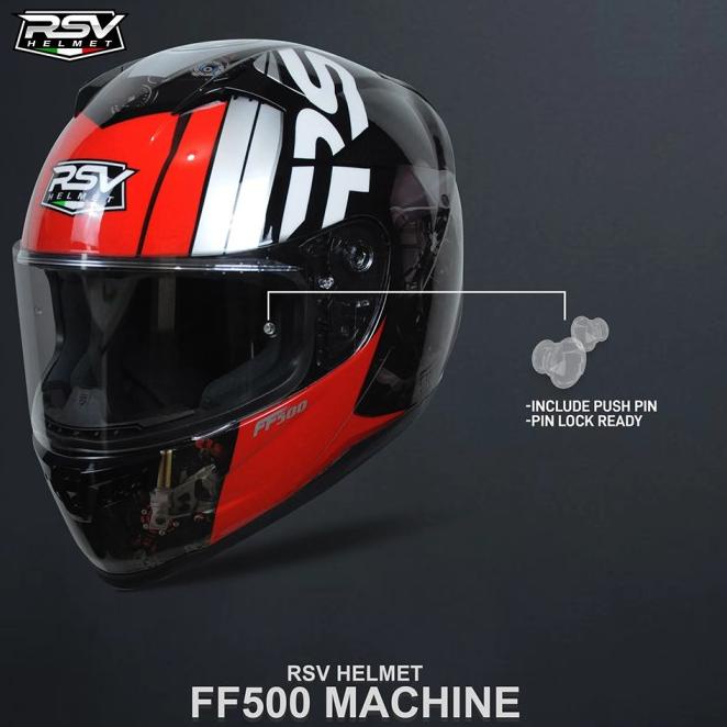 Jual Helm Full Face - Rsv Ff500 Machine - Paket Ganteng - Spoiler ...