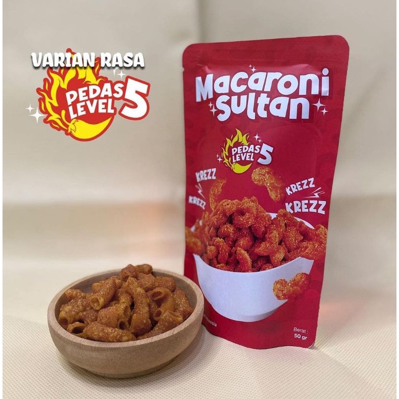 Jual Macaroni sultan l rasa pedas level 5 l cemilan viral | Shopee ...