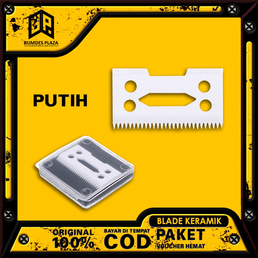 Jual Blade Keramik Putih Stagger Tooth Alat Cukur Barbersupply | Shopee ...