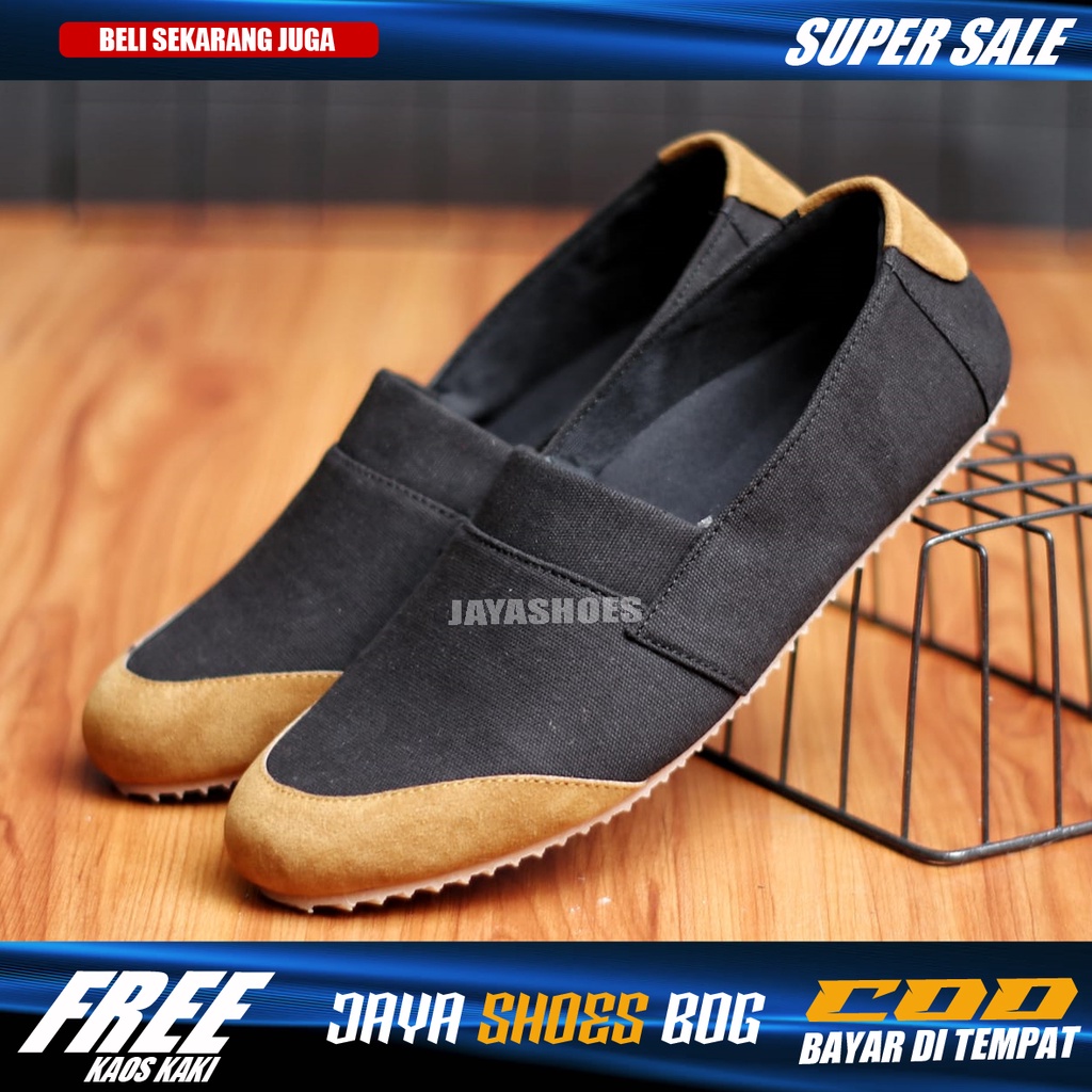 Jual Sepatu Casual Slip On Pria Original Slop Cowok Terbaru Kasual Main ...