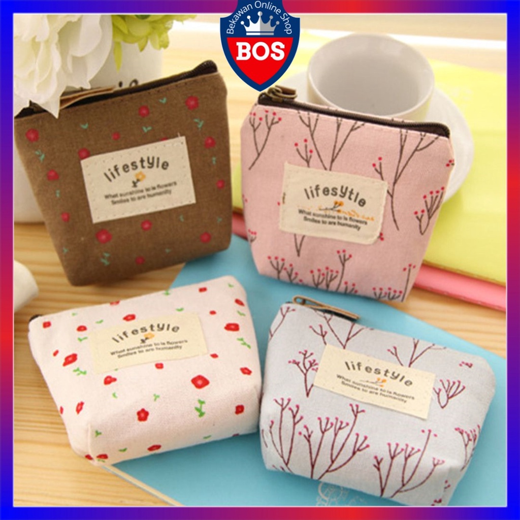 Jual Market1688 Pouch Dompet Koin Resleting Live Style Kanvas Dompet ...
