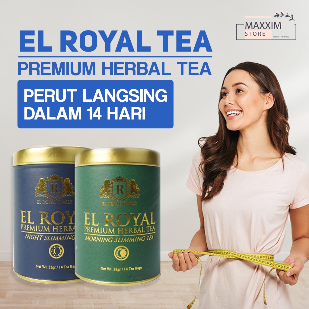 Jual El Royal Premium Herbal Tea 1 Paket | Morning Slimming Tea - Night ...