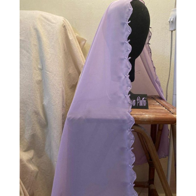Jual TERMURAH!!!! VEIL /SYAL/SELENDANG BORDIR MALAYSIA(UNGU LILAC) BISA REQUEST WARNA DAN UKURAN ...