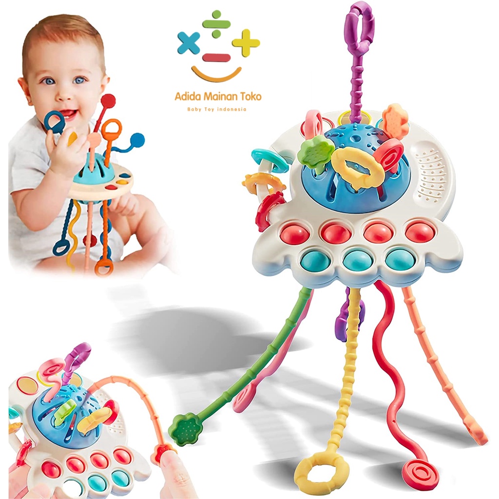 Jual Adida Toys Mainan Edukasi Bayi Montessori 4in1 Sensorik Teether ...