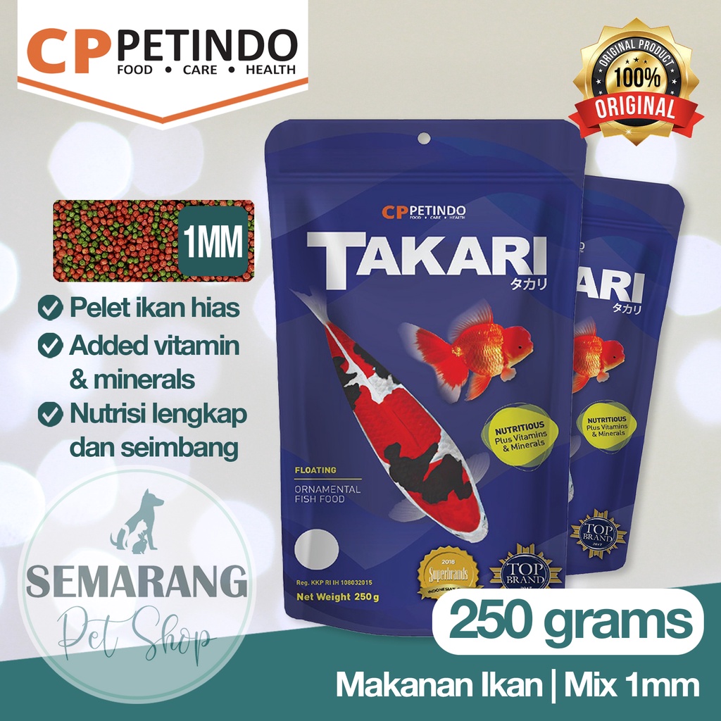 Jual TAKARI Fish Food Mix 1mm 250gr | Pelet Ikan | Pakan Ikan | Makanan ...
