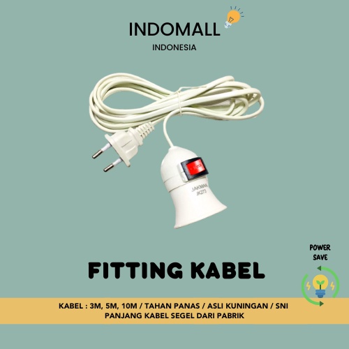 Jual FITTING KABEL 3M DAN 5M / FITTING LAMPU / FITTING KABEL MURAH / ON ...