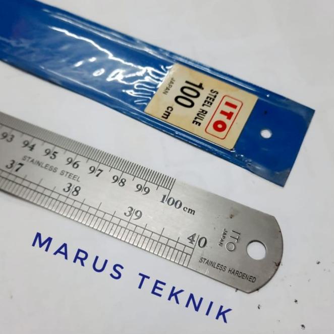 Jual Penggaris Baja /Mistar Baja Ss 100 Cm Ito Asli Made In Japan | Shopee Indonesia