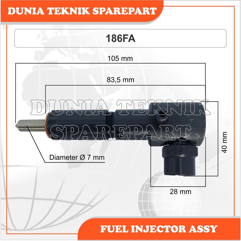 Jual 186FA FUEL INJECTOR ASSY DIESEL ENGINE & DIESEL GENSET | Shopee ...