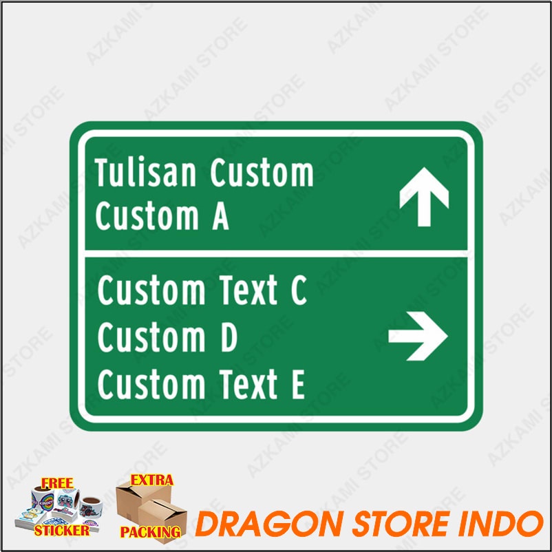 Jual Murah Rambu Petunjuk Arah Custom 45cm x 60cm Plat Alumunium Elegan ...