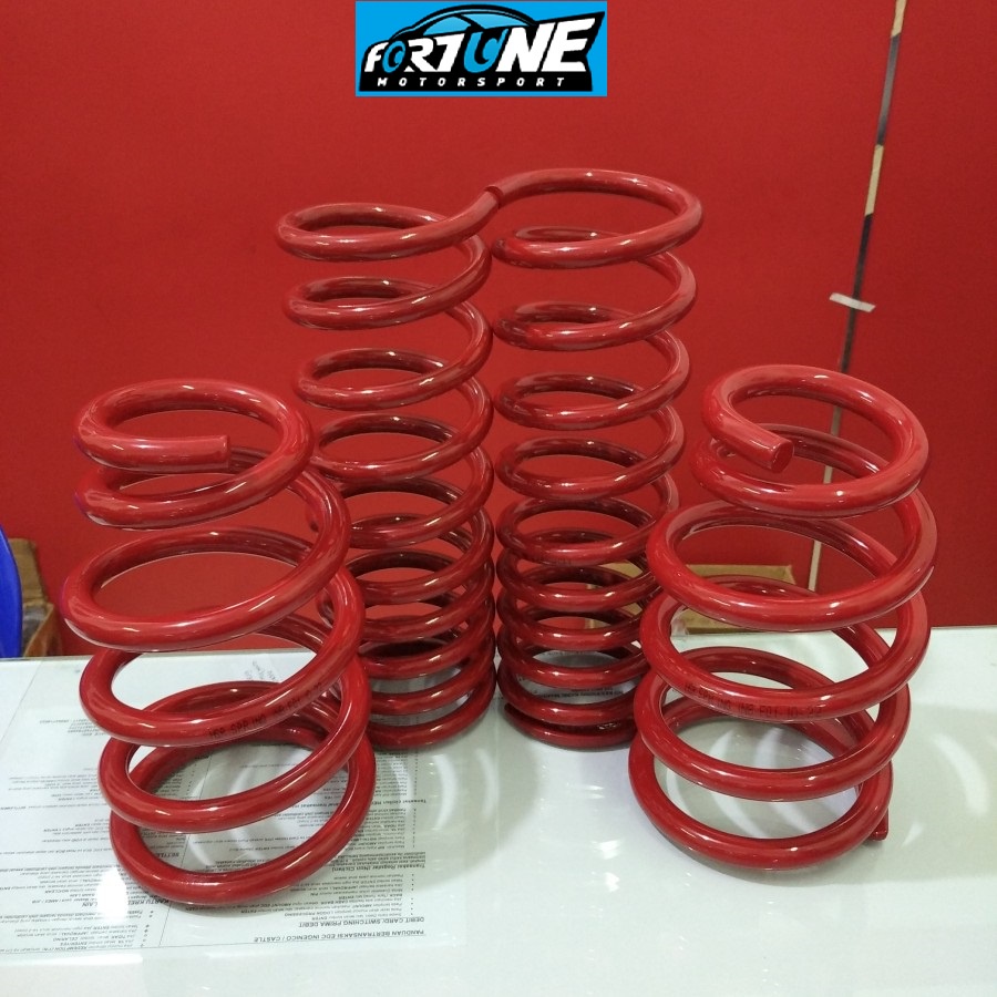Jual JUAL SPRING PER CEPER MOBIL // LOWERING KIT HSR RED TOYOTA VIOS ...
