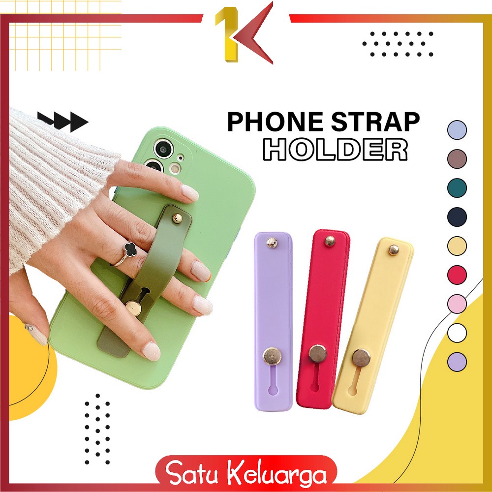 Jual SK-C816 Pegangan Hp Strap Bracket Silicone Polos Phone Holder Hp ...
