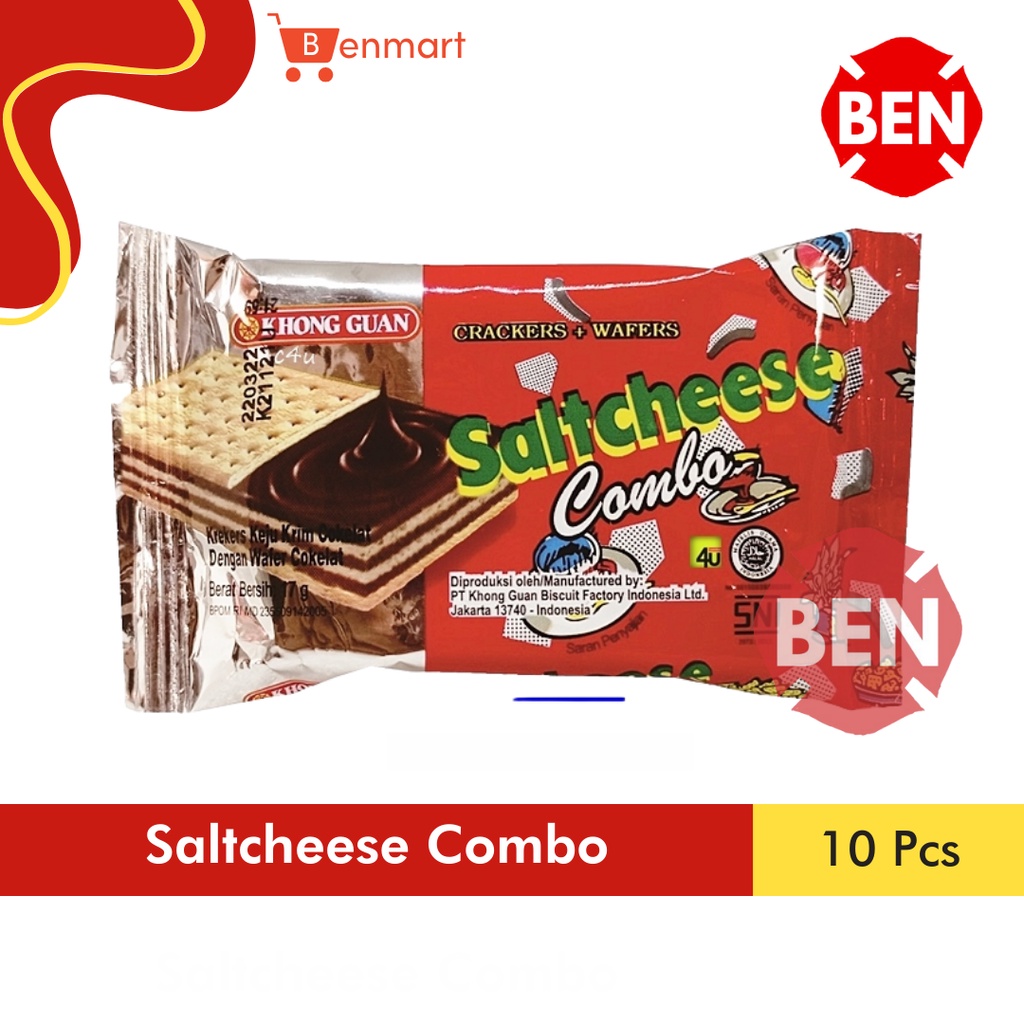 Jual Saltcheese Combo 1 Pak Renceng 10 Pcs Biskuit Wafer Khong Guan ...