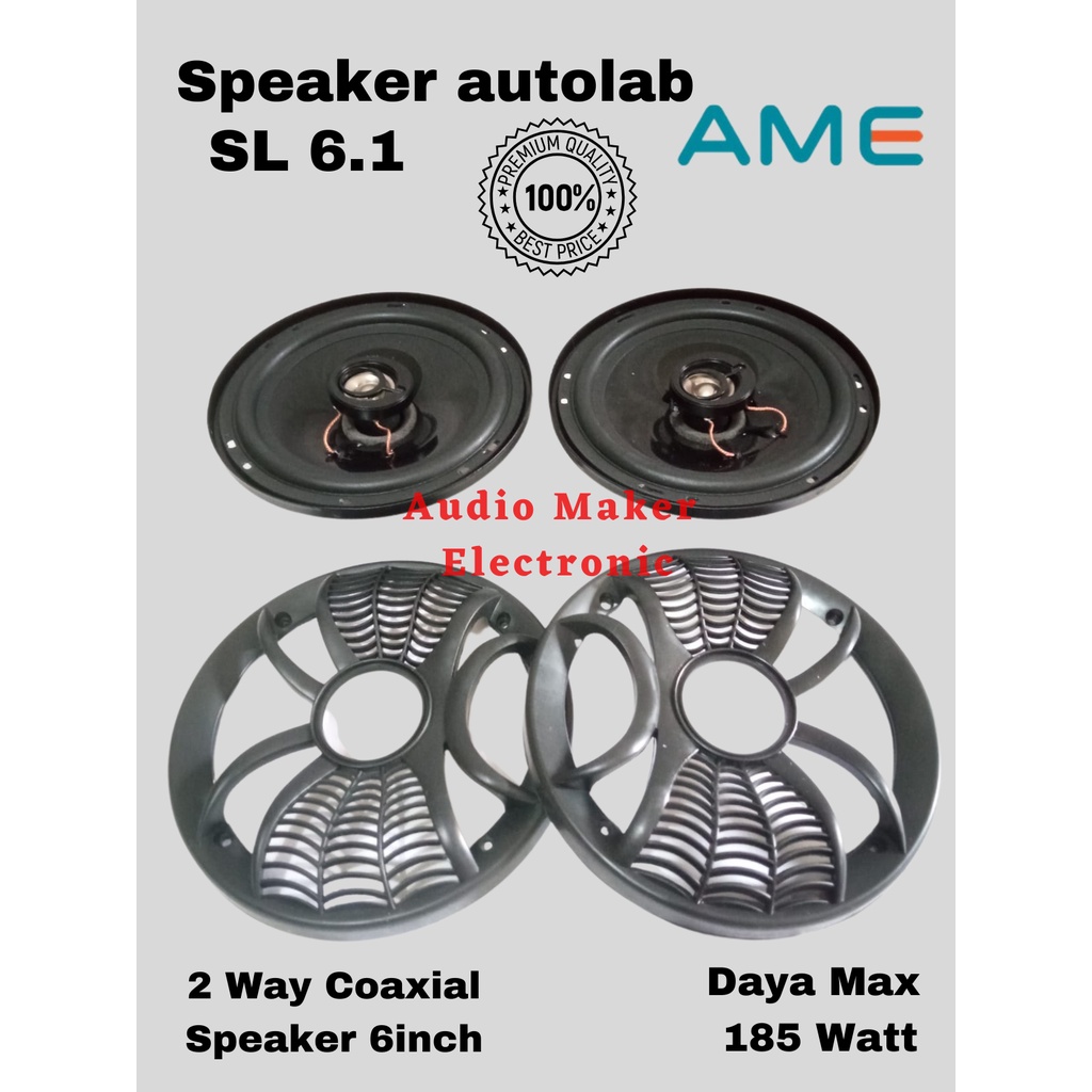 Jual Speaker Coaxial Autolab 6 Inch SL 6.1 - Speaker pintu mobil 6" Autolab SL 6.1 | Shopee ...