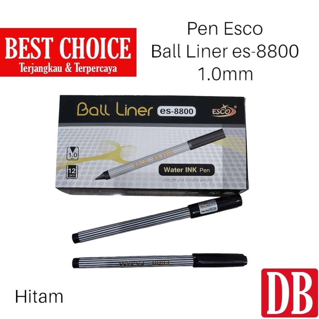Jual Ballpoint / Pulpen / Water Ink Pen Esco Ball Liner 1.0mm (1pcs ...