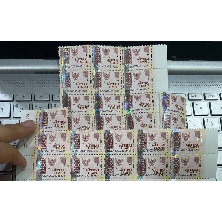 Jual Meterai 10000 / Meterai Tempel 10000 ( Harga 10 Pcs ) | Shopee ...