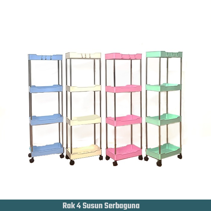 Jual Rak Susun 4 Roda Rak Kamar Mandi Rak DapurTempat Penyimpanan ...