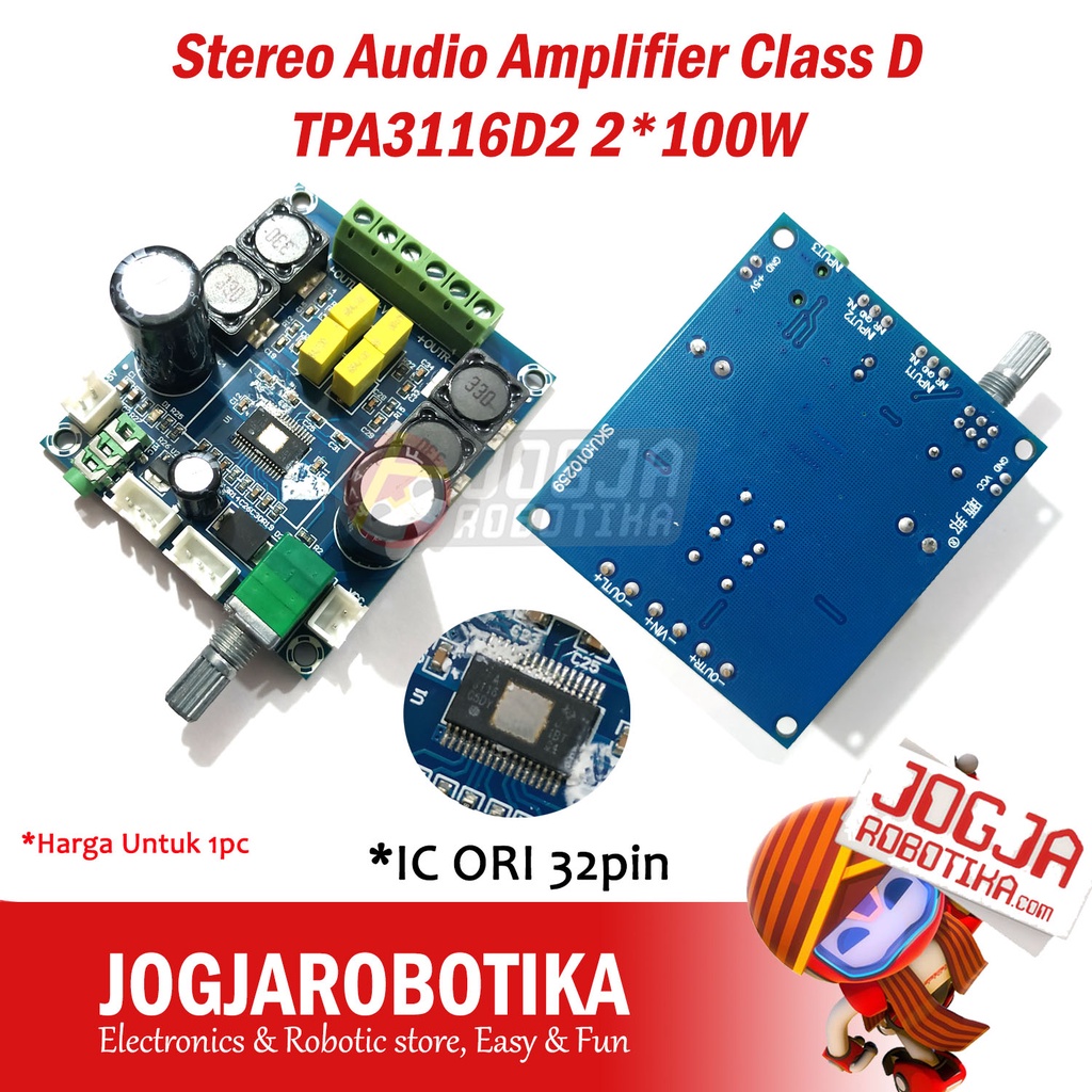 Jual Power Stereo Audio Amplifier Class D TPA3116D2 2*100W 2x100W ...