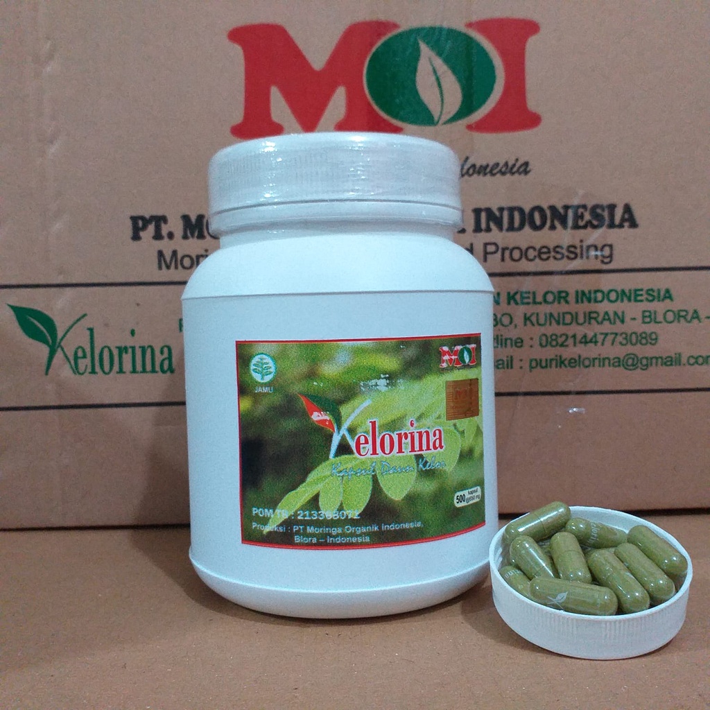 Jual STOCK TERBARU KELORINA BPOM Kapsul Daun Kelor 500 caps | Shopee ...