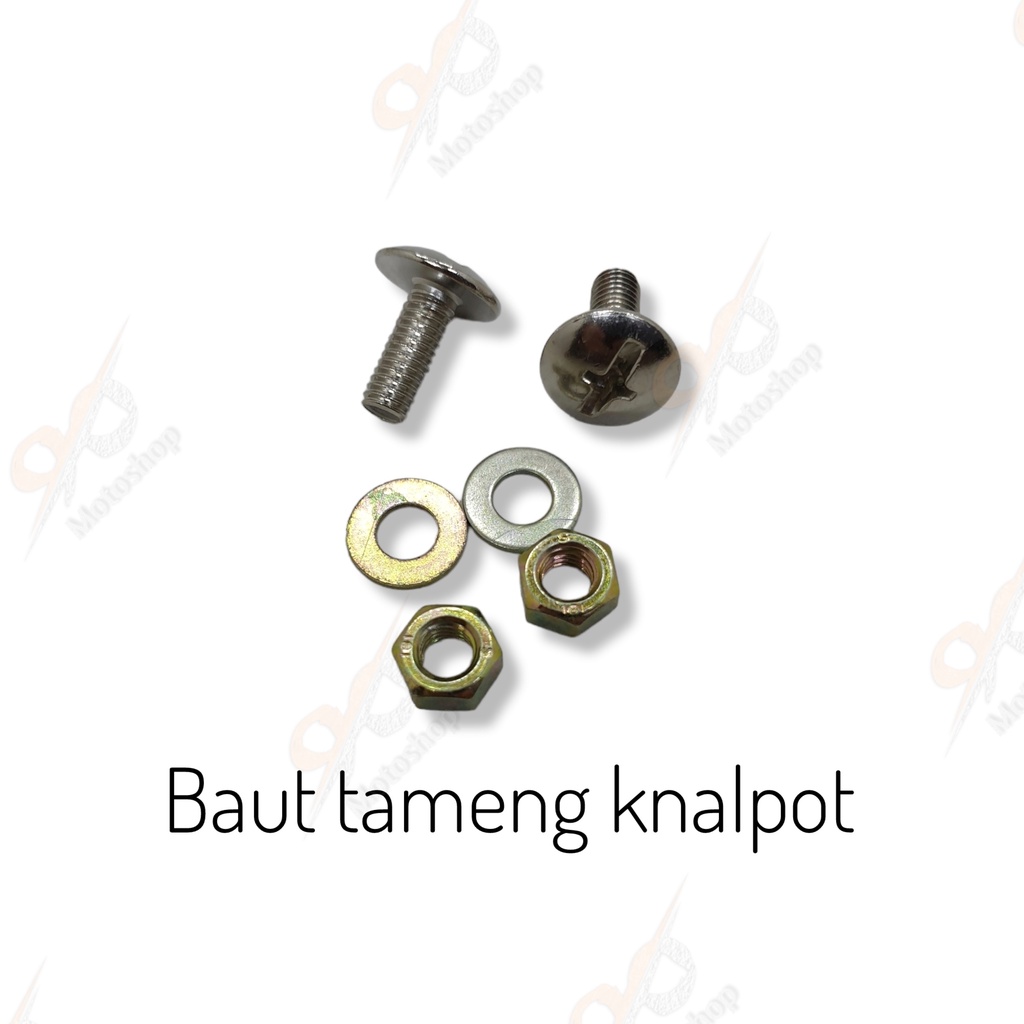 Jual Baut Tutup Cover Tameng Knalpot Baut Ring Mur M6 2pcs 1 set ...