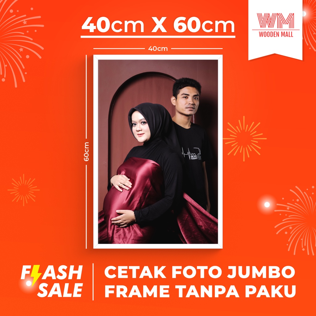 Jual CETAK FOTO + BINGKAI JUMBO 16R 40X60CM FRAME EXCLUSIVE (PREWED ...
