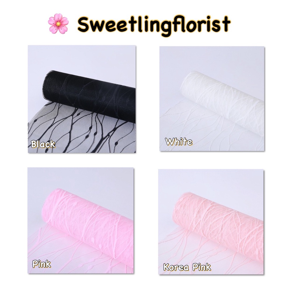 Jual Flower Wrapping Paper Jaring Korean Motif Tile Roll / Lightning ...