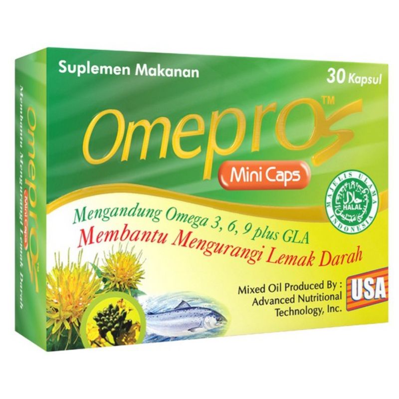 Jual Omepros Mini Caps isi 30 Kapsul Obat Penurun Kolesterol Mengurangi ...