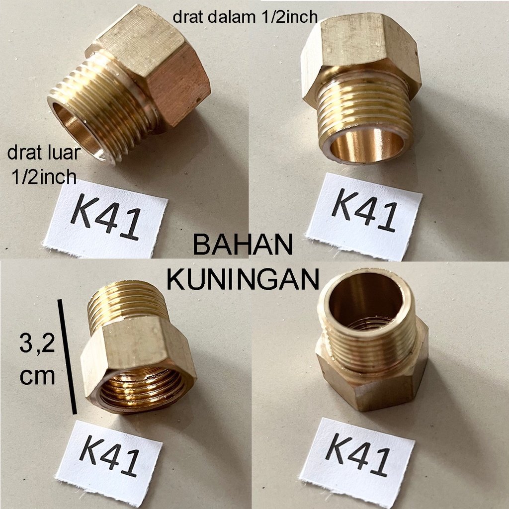 Jual Fitting 1/2" 1/2 inch Nepel Napple T L Sock Drat Luar Dalam ...