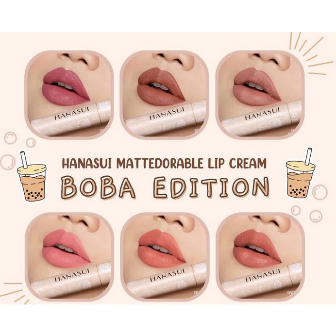 Jual HANASUI LIP CREAM - BOBA EDITION | Shopee Indonesia