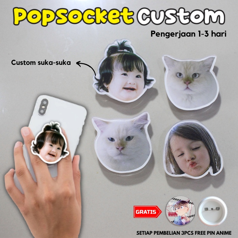 Jual [Bebas Custom] Popsocket akrilik custom gambar suka-suka pop ...