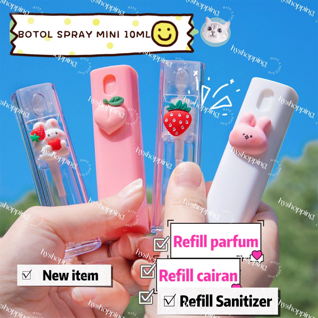 Jual Botol Spray Mini Portable 10ml Motif Kartun Lucu Untuk Desinfektan ...