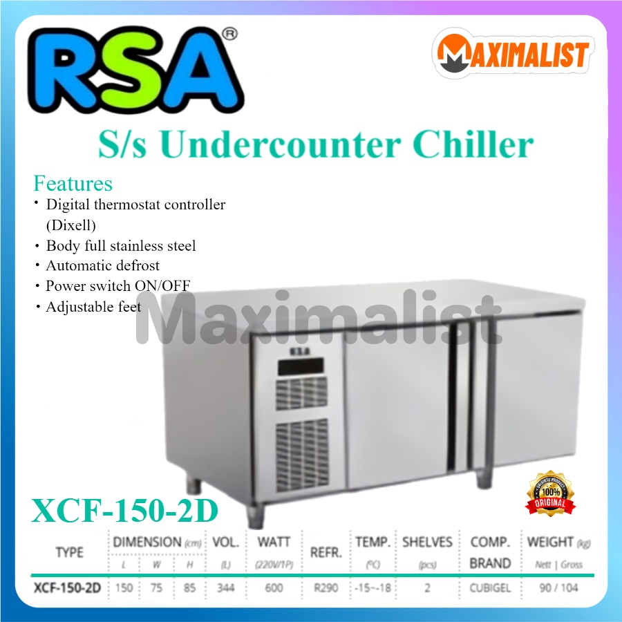 Jual RSA XCF-150-2D XCF-180-3D UNDERCOUNTER FREEZER/Freezer Dapur ...