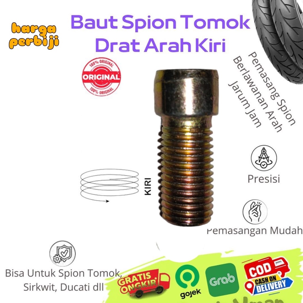 Jual Baut Spion Tomok V2 Tomok V5 Spion CIrkuit Rizoma Ducati Drat Kiri Jenis Yamaha Ulir Kiri ...