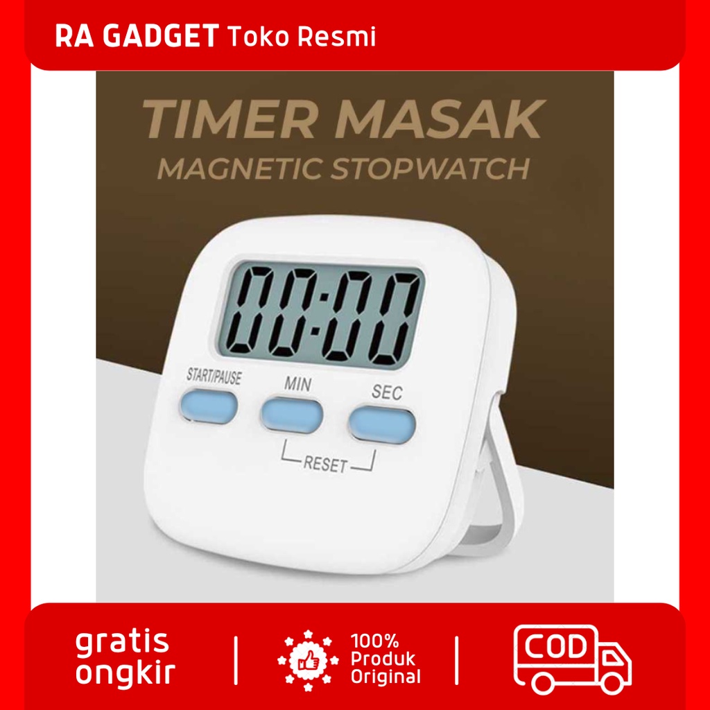 Jual Timer Masak Dapur Magnetic Stopwatch Alarm Clock / Timer Dapur ...