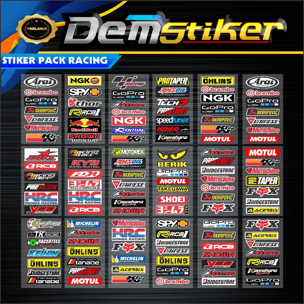 Jual STIKER PACK LOGO RACING STIKER RACING KEREN | Shopee Indonesia