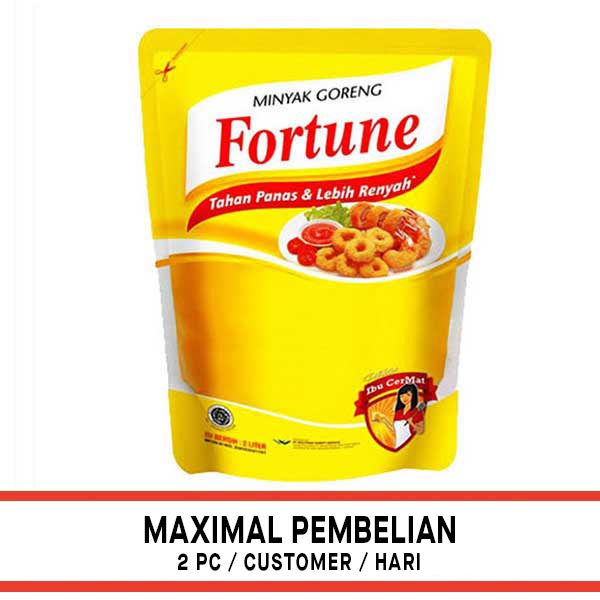 Jual FORTUNE COOKING OIL POUCH 2 LITER - MINYAK GORENG | Shopee Indonesia