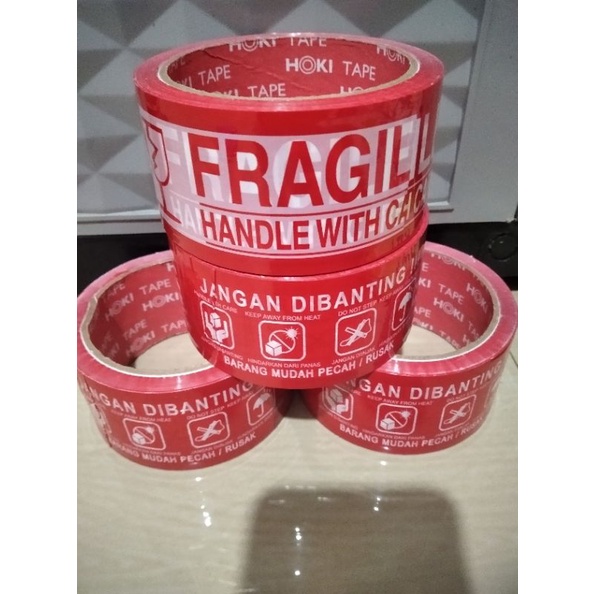 Jual lakban solatif isolasi fragile jangan dibanting 48mm 100yard ...