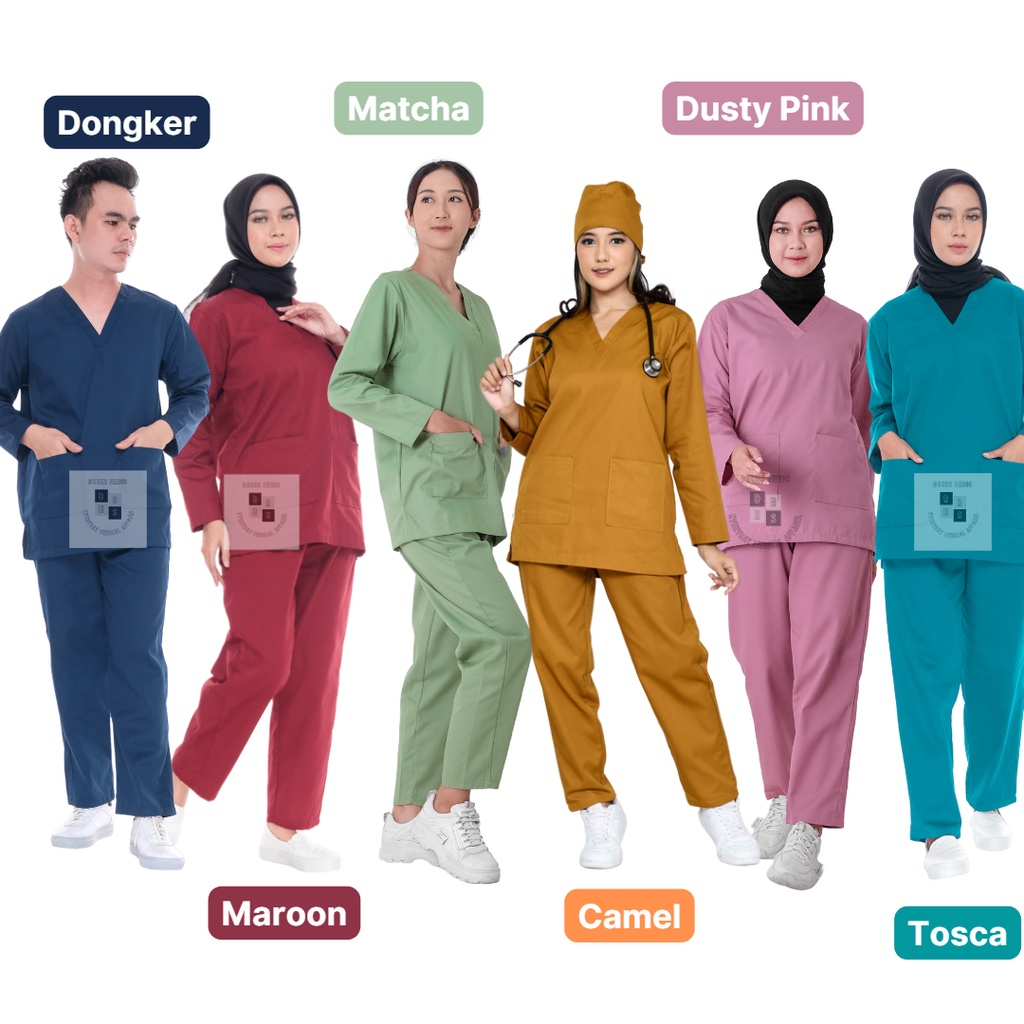 Jual Baju OK / Baju Jaga / Scrub Medis Lengan Panjang PREMIUM AMERICAN ...