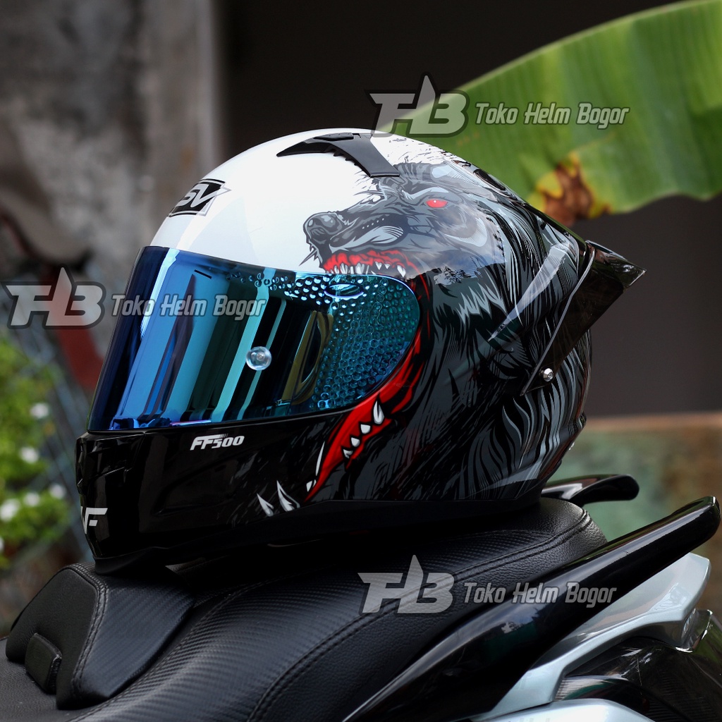 Jual RSV FF500 WOLF visor BLUE spoiler GPR Smoke | Shopee Indonesia