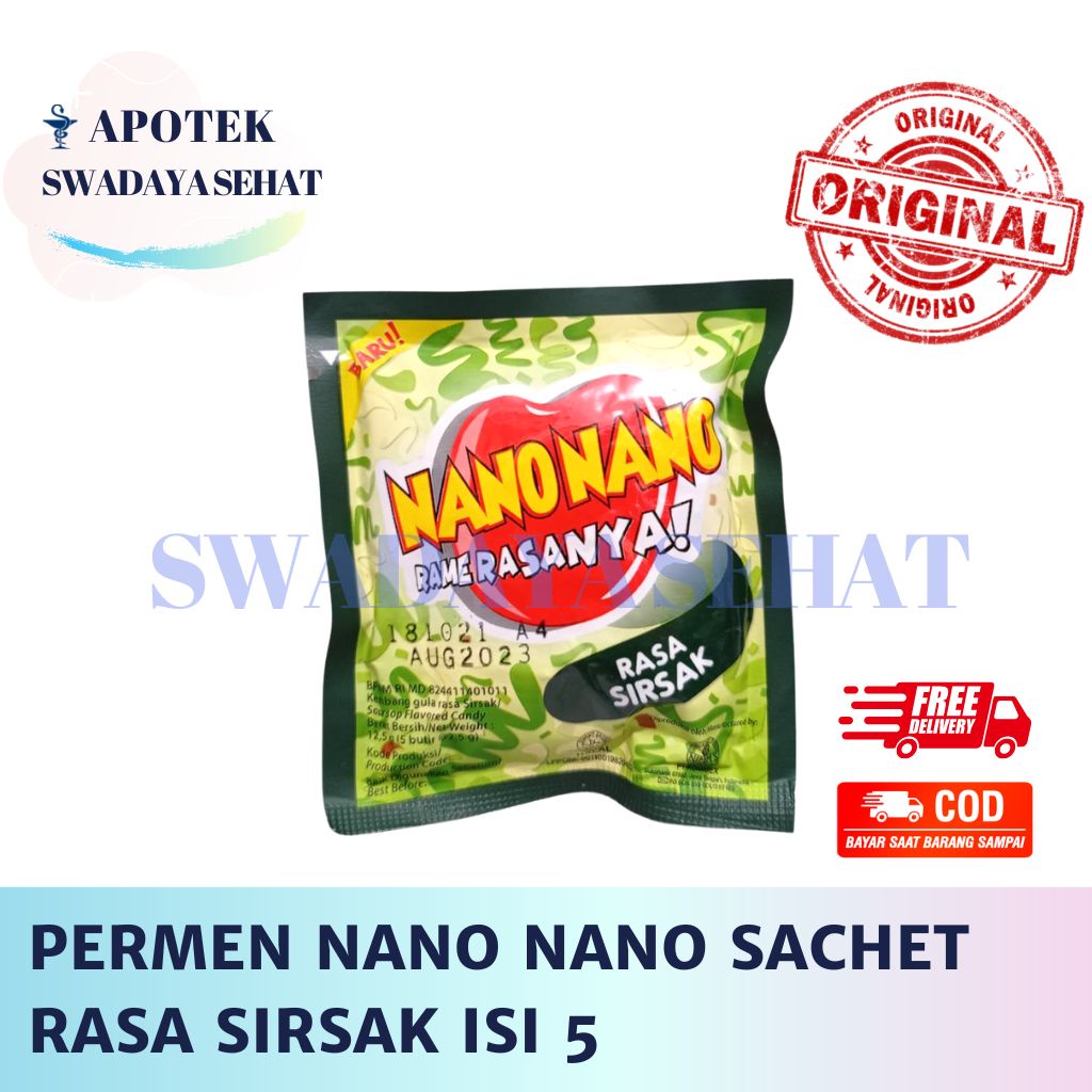 Jual PERMEN NANO NANO SACHET Isi 5 Varian Terlengkap Butir Permen Rasa ...