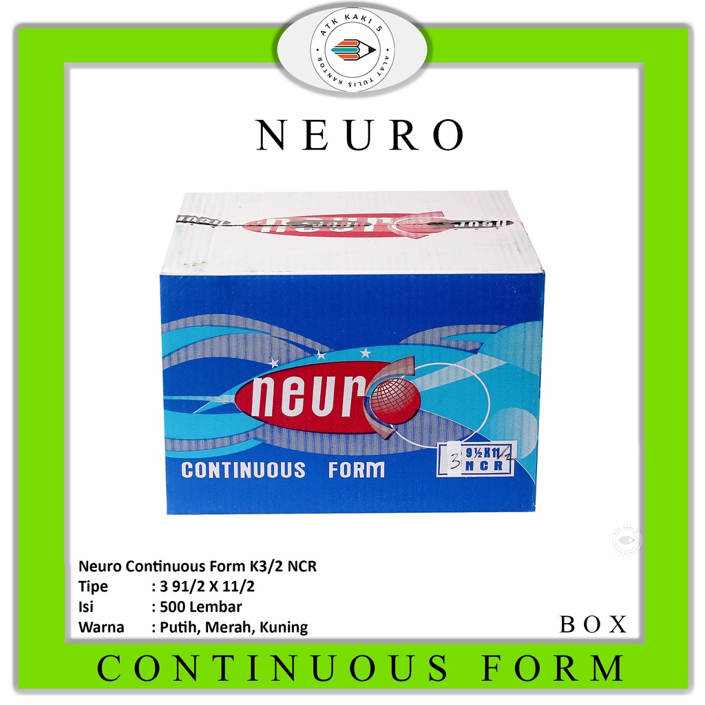 Jual NEURO - Continous Form 91/2 x 11/2 3 Ply/2 ( K3/2 ) NCR - Kertas ...