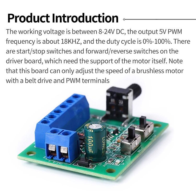 Jual Pengatur kecepatan motor DC Brushless Fan PWM Speed Controller ...