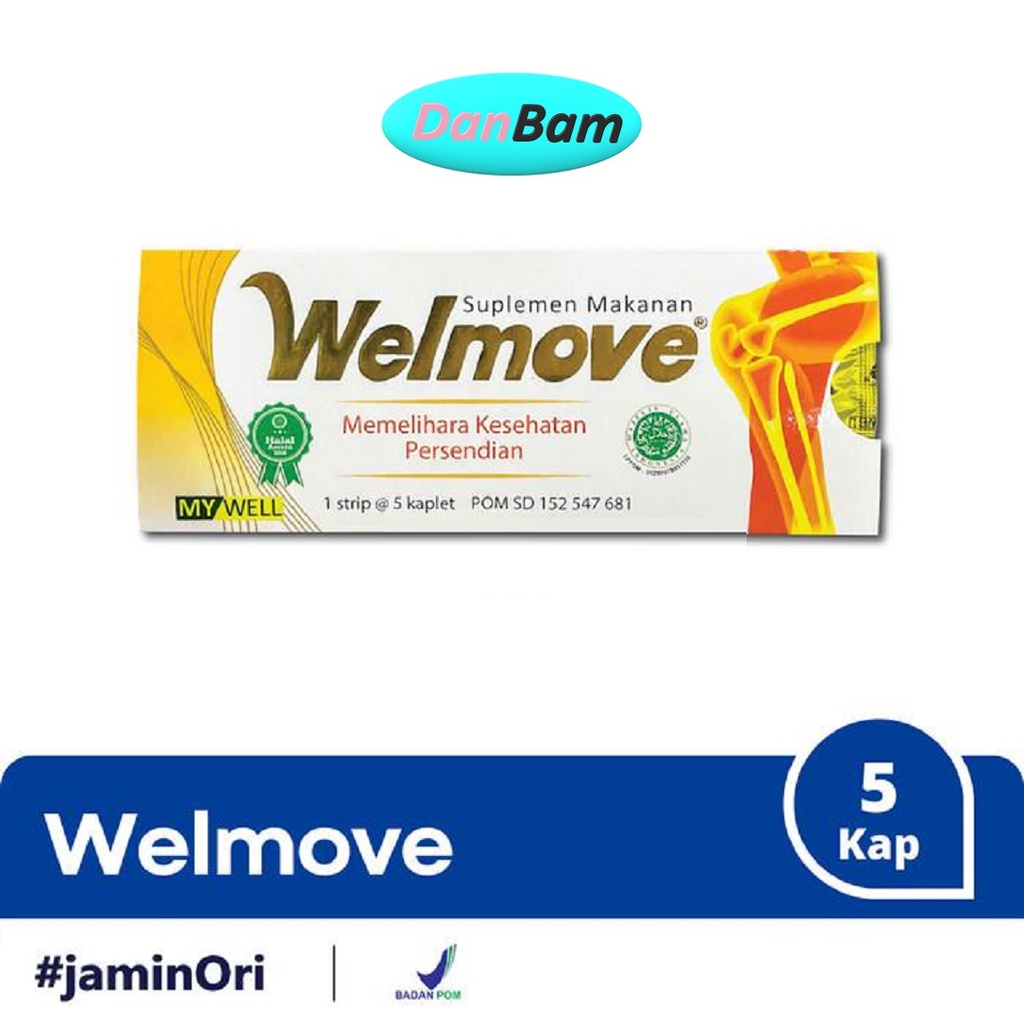 Jual Welmove Suplemen Makanan 1 Strip isi 5 Kaplet - Wellmove Well Move ...